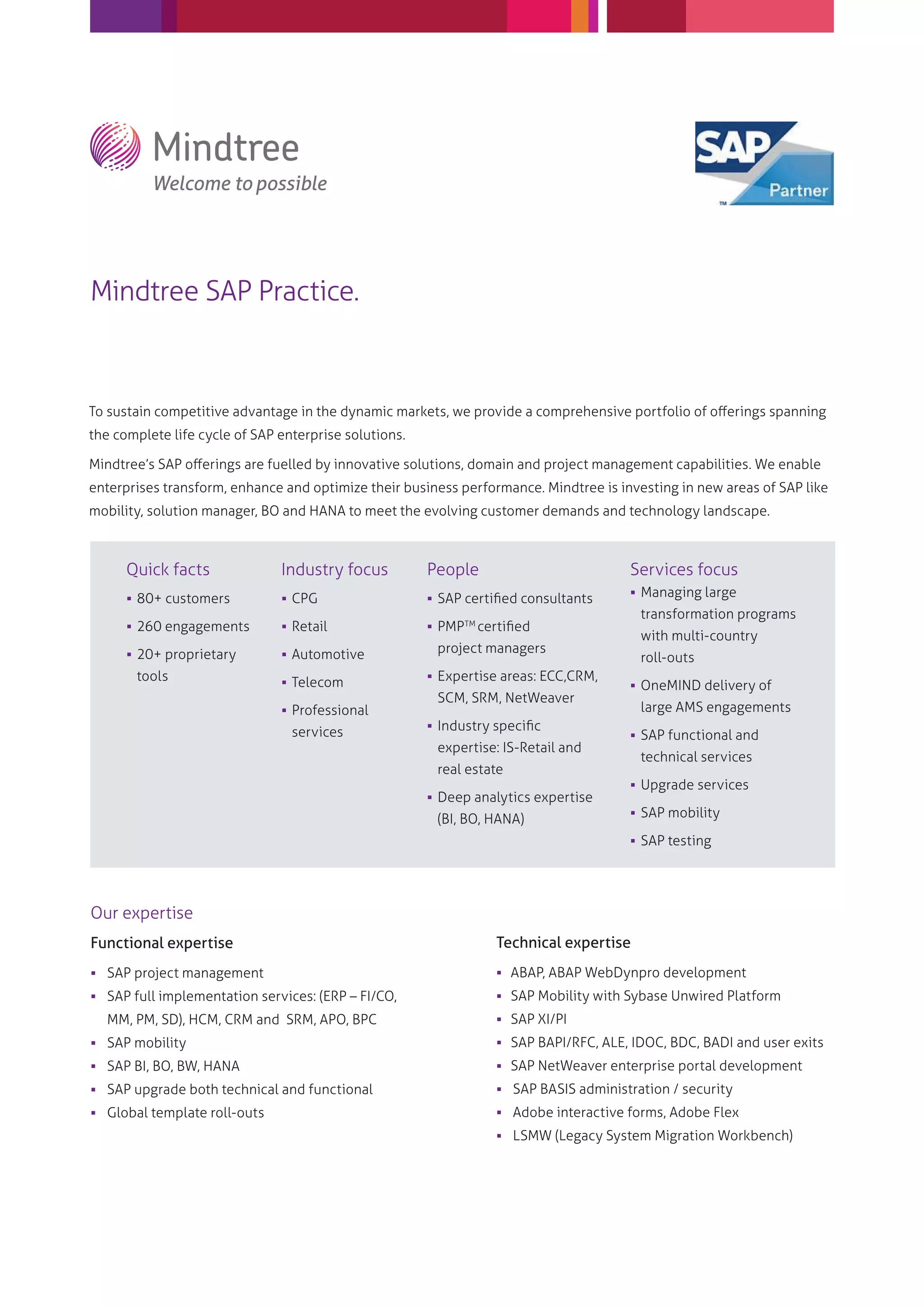 Mindtree SAP Practice. | PDF