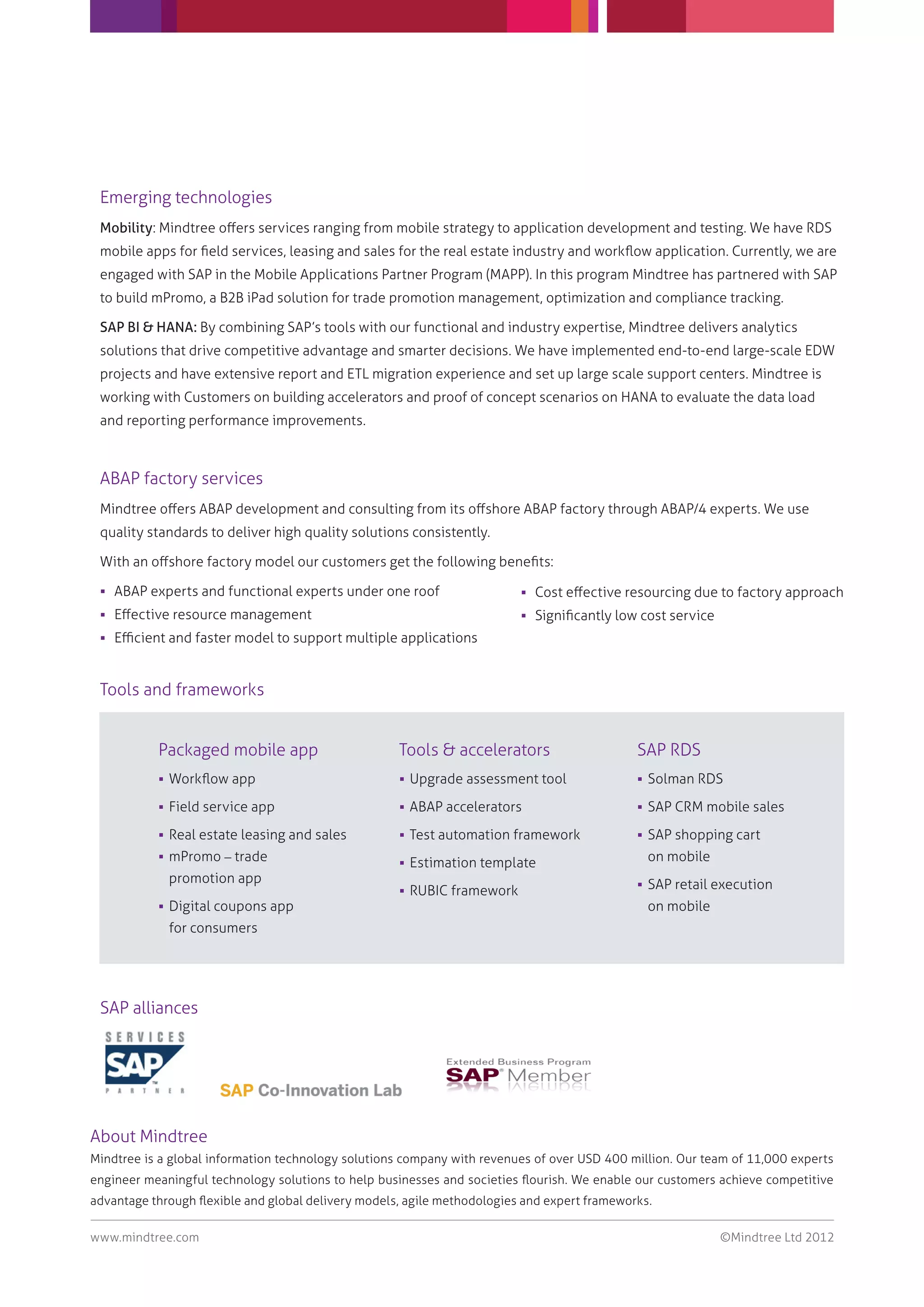 Mindtree SAP Practice. | PDF