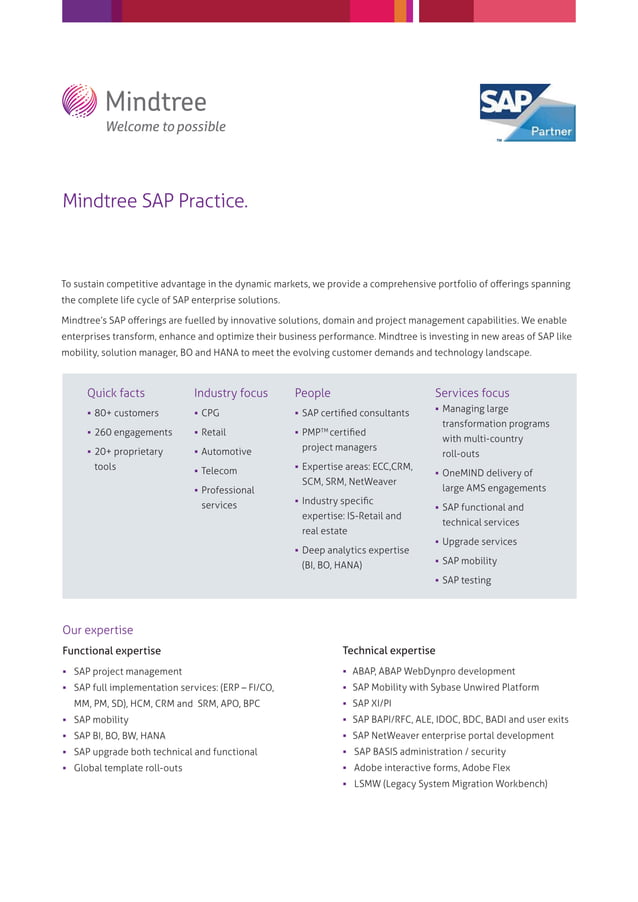 Mindtree SAP Practice. | PDF