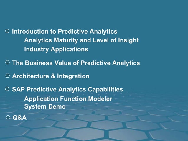 SAP Predictive Analytics | PPTX