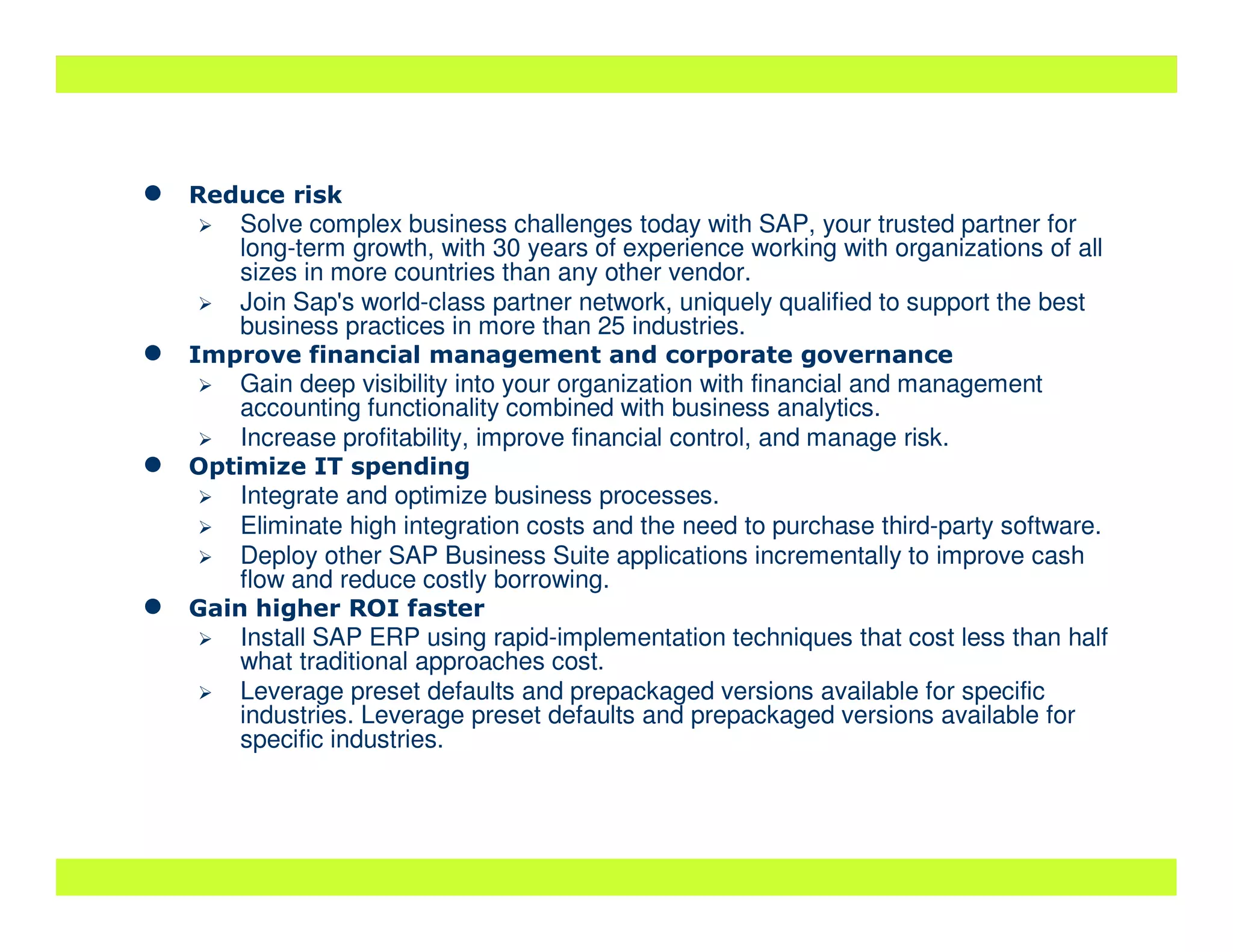 Sap Presentation | PDF