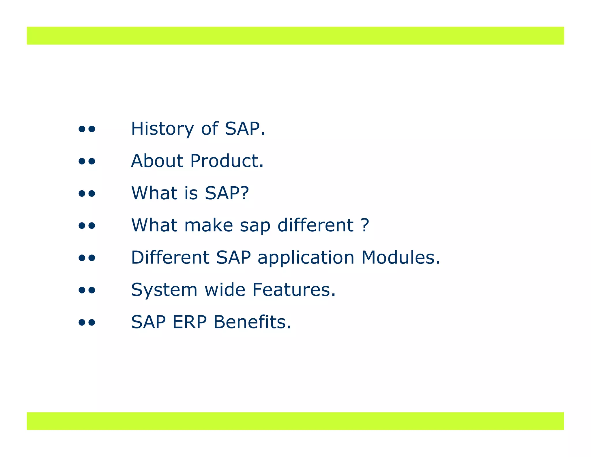 Sap Presentation | PDF