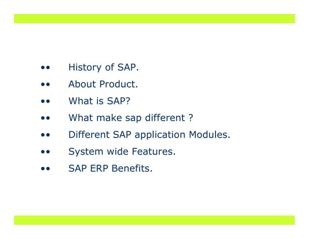Sap Presentation | PDF