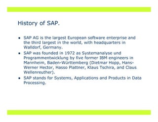 Sap Presentation | PDF