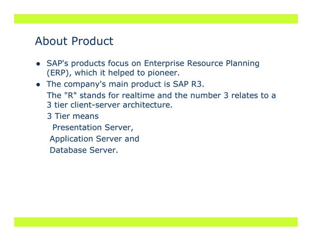 Sap Presentation | PDF