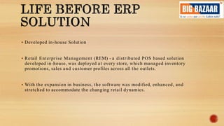 Sap Implementation in Big Bazaar ( Future Group - Retail Sector ) | PPTX