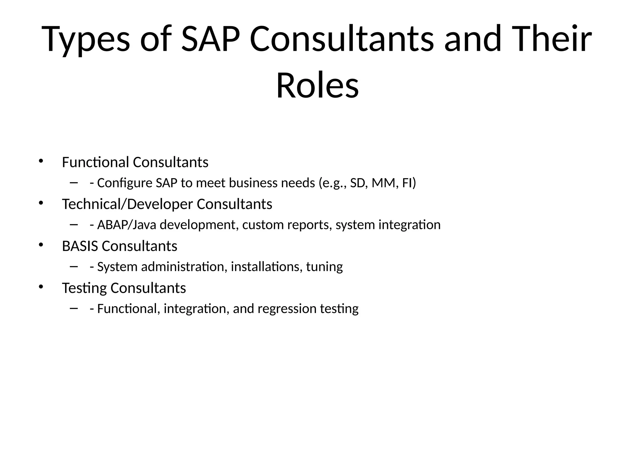 SAP Presentation basic information and data | PPT