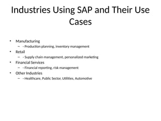 SAP Presentation basic information and data | PPT