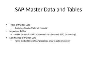 SAP Presentation basic information and data | PPT