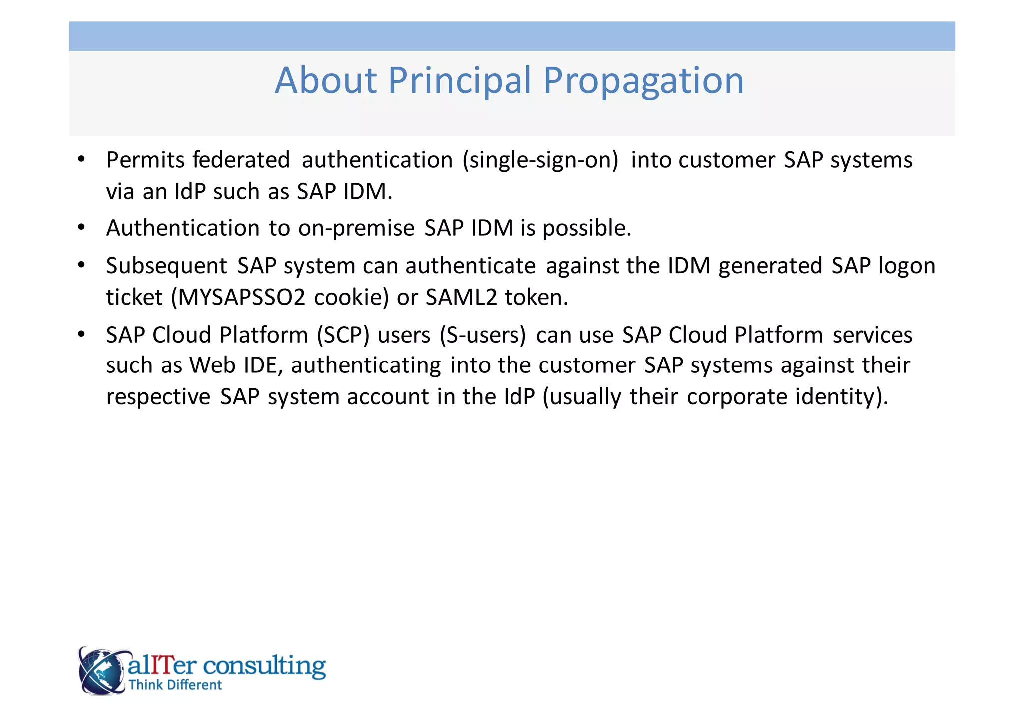 Principal Propagation with SAP Cloud Platform | PPT
