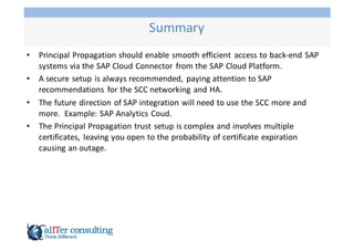 Principal Propagation with SAP Cloud Platform | PPT