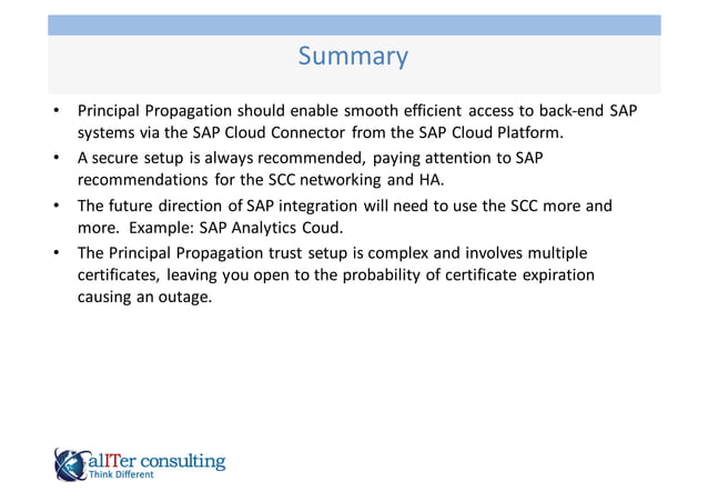Principal Propagation with SAP Cloud Platform | PPT