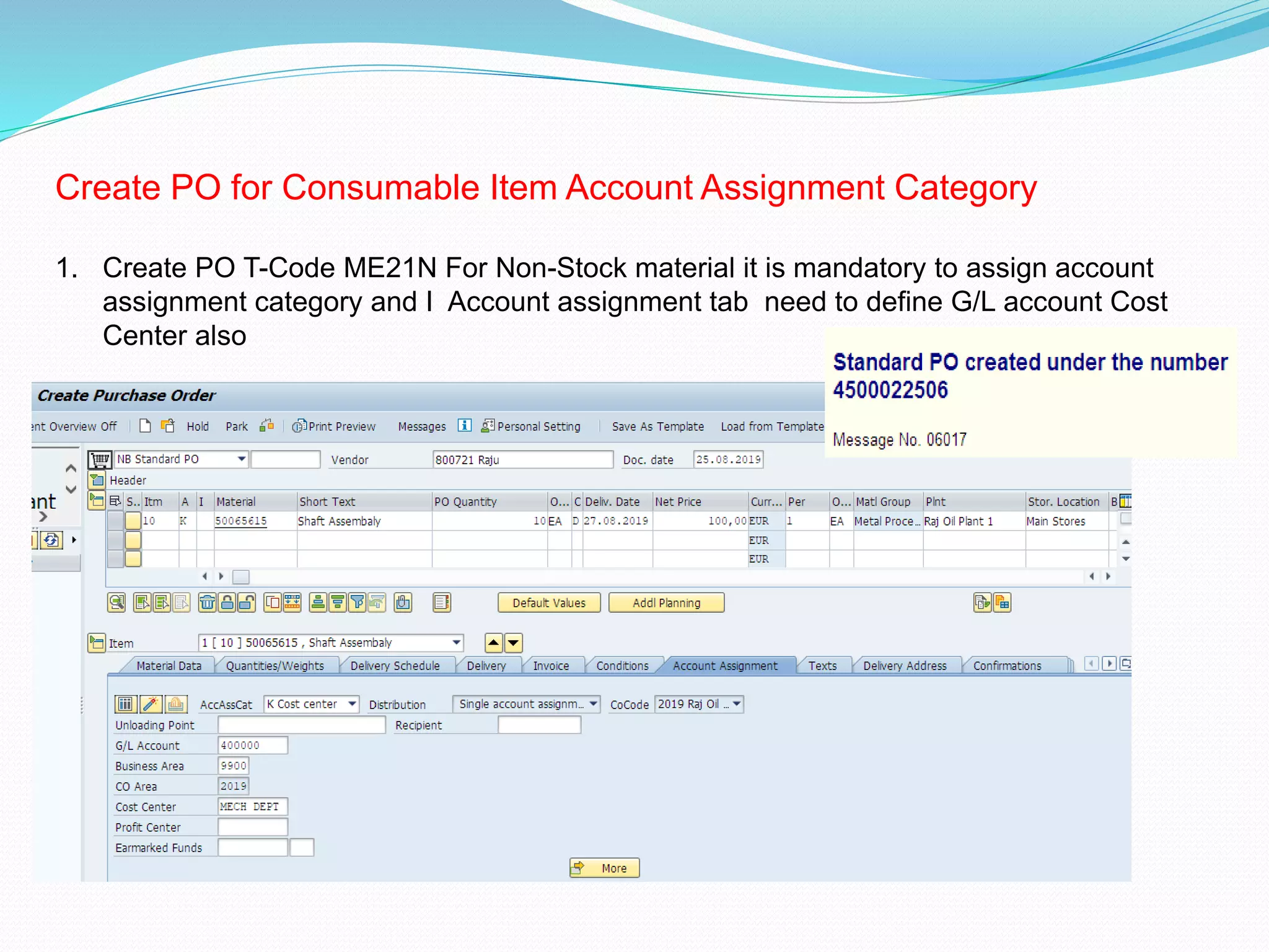 Sapprocurement non stock item | PPTX