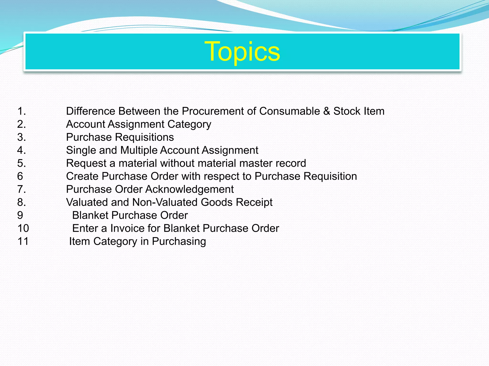 Sapprocurement non stock item | PPTX