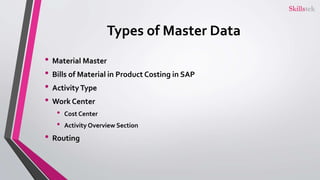 SAP Product costing Calculation With Components - Skillstek | PPTX