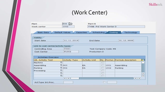 SAP Product costing Calculation With Components - Skillstek | PPTX ...