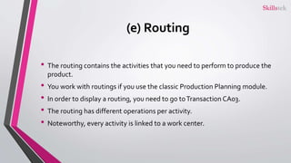 SAP Product costing Calculation With Components - Skillstek | PPTX