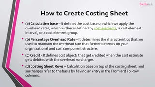 SAP Product costing Calculation With Components - Skillstek | PPTX