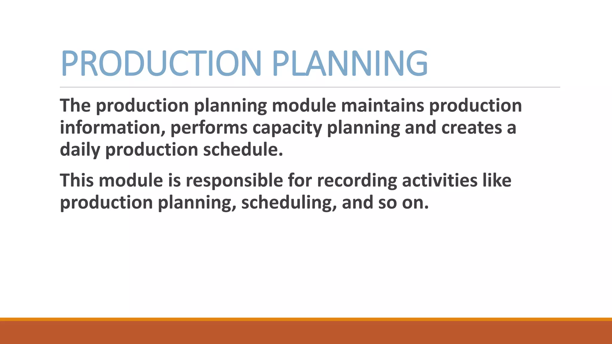 SAP Production Planning and Execution presentation | PPTX