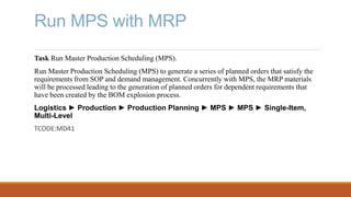 SAP Production Planning and Execution presentation | PPTX