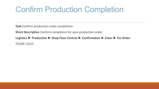 SAP Production Planning and Execution presentation | PPTX