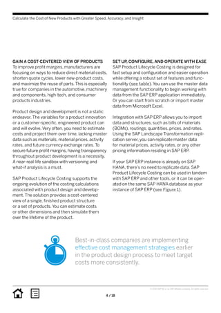 Sap Product Lifecycle Costing solution in detail | PDF | Computing | Technology & Computing