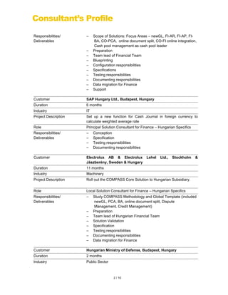 SAP Profile Erika Szalai 2012 | PDF