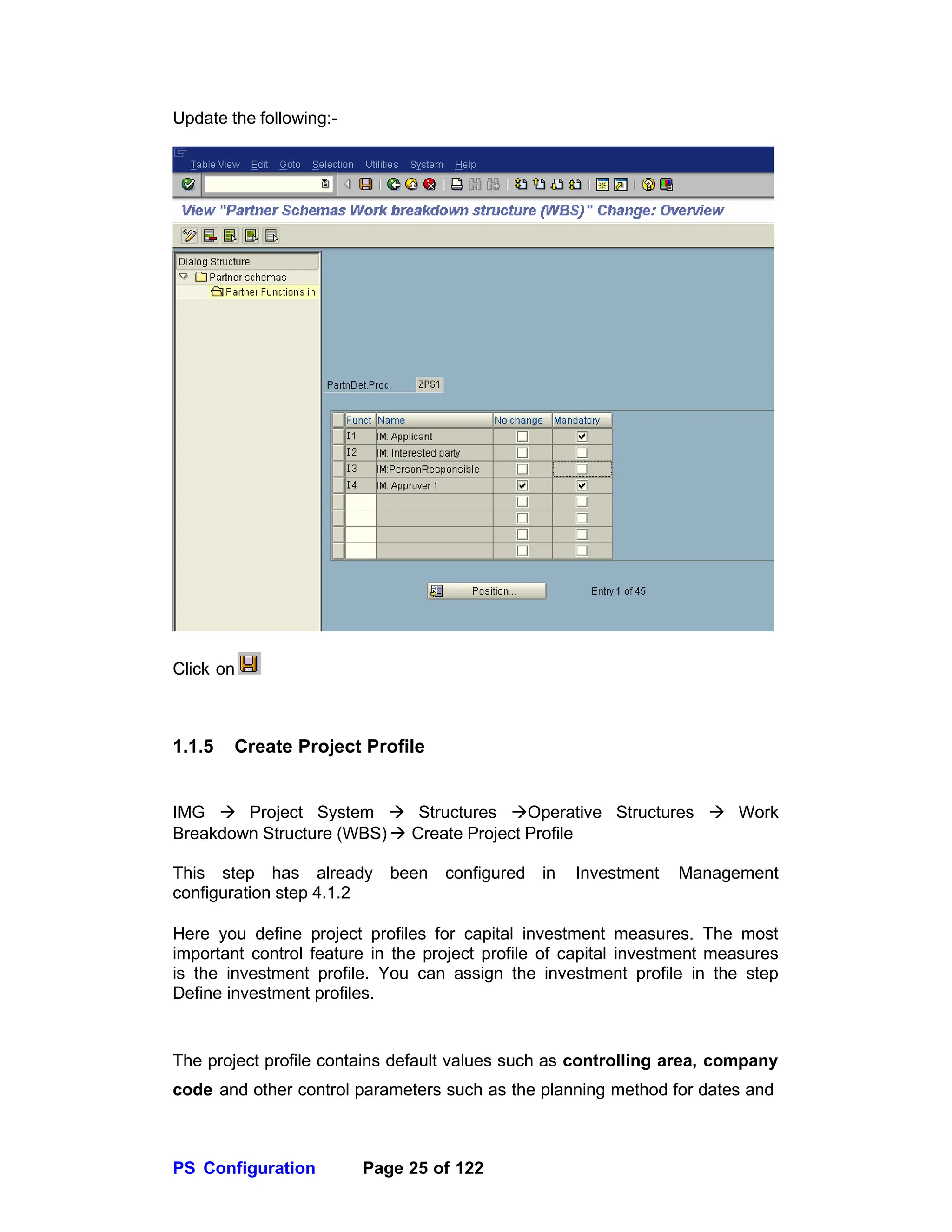 SAP PROJECT SYSTEMS CONFIGURATION Document | PDF