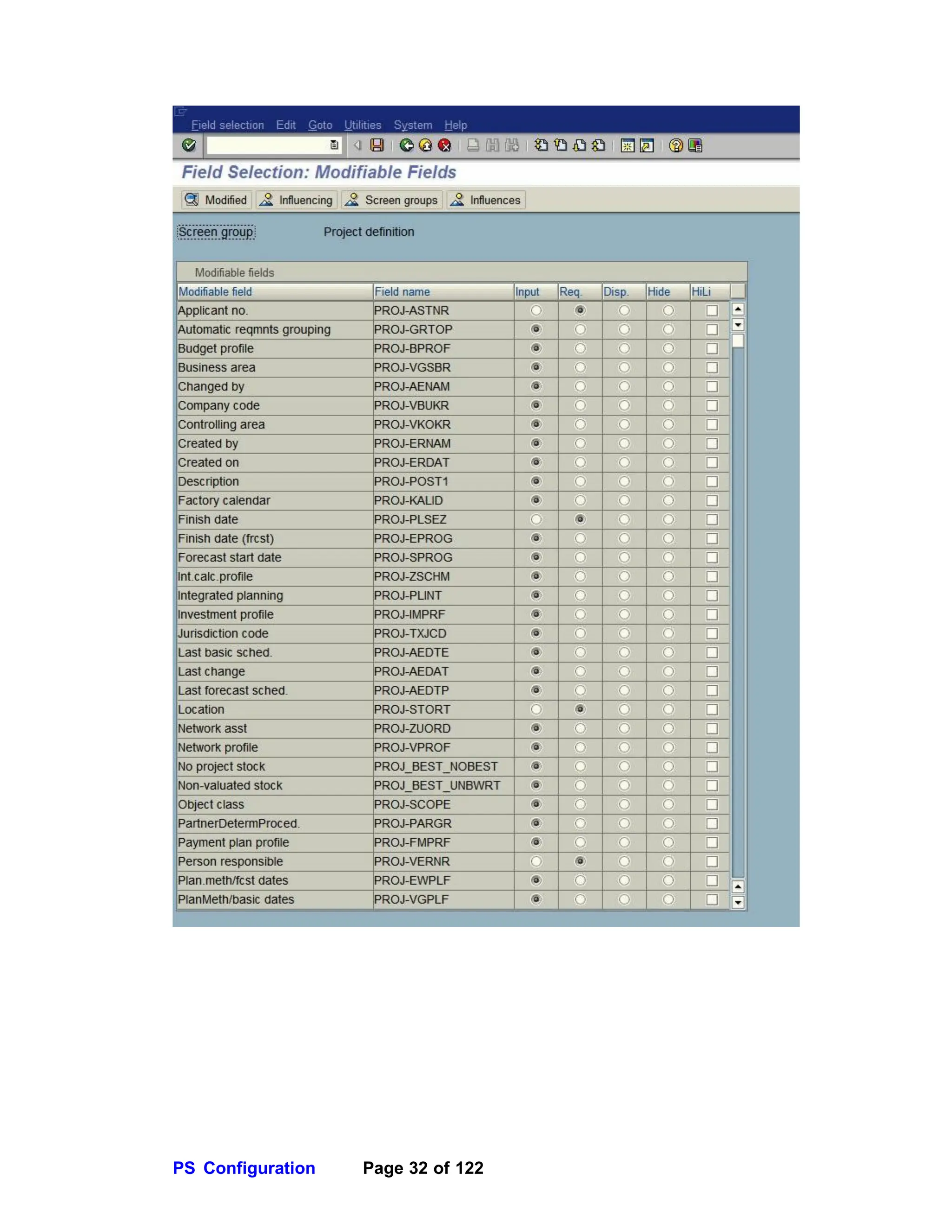 SAP PROJECT SYSTEMS CONFIGURATION Document | PDF