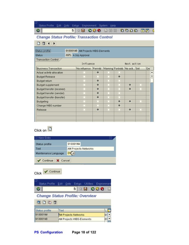 SAP PROJECT SYSTEMS CONFIGURATION Document | PDF