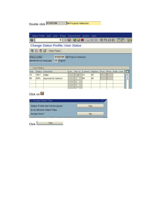 SAP PROJECT SYSTEMS CONFIGURATION Document | PDF