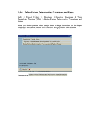 SAP PROJECT SYSTEMS CONFIGURATION Document | PDF