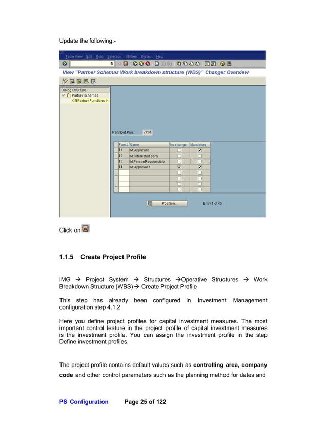 SAP PROJECT SYSTEMS CONFIGURATION Document | PDF