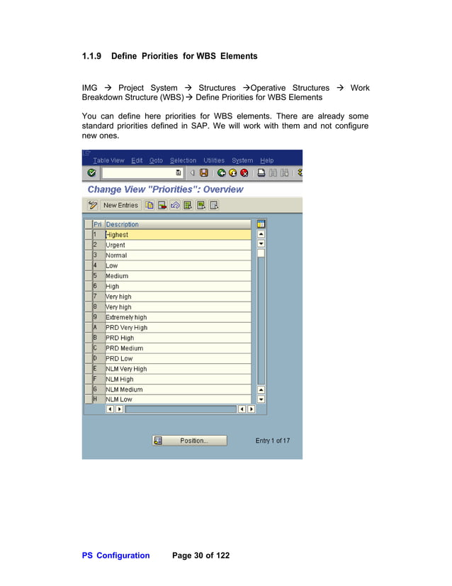 Sap Project Systems Configuration Document Pdf