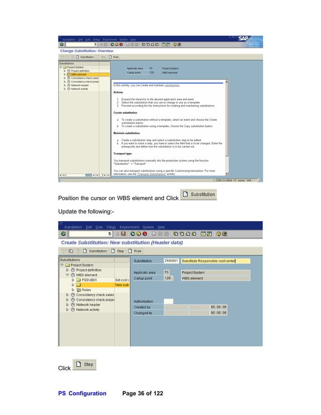 SAP PROJECT SYSTEMS CONFIGURATION Document | PDF