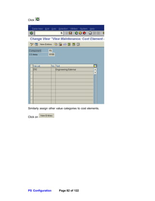 SAP PROJECT SYSTEMS CONFIGURATION Document | PDF