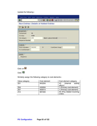 SAP PROJECT SYSTEMS CONFIGURATION Document | PDF
