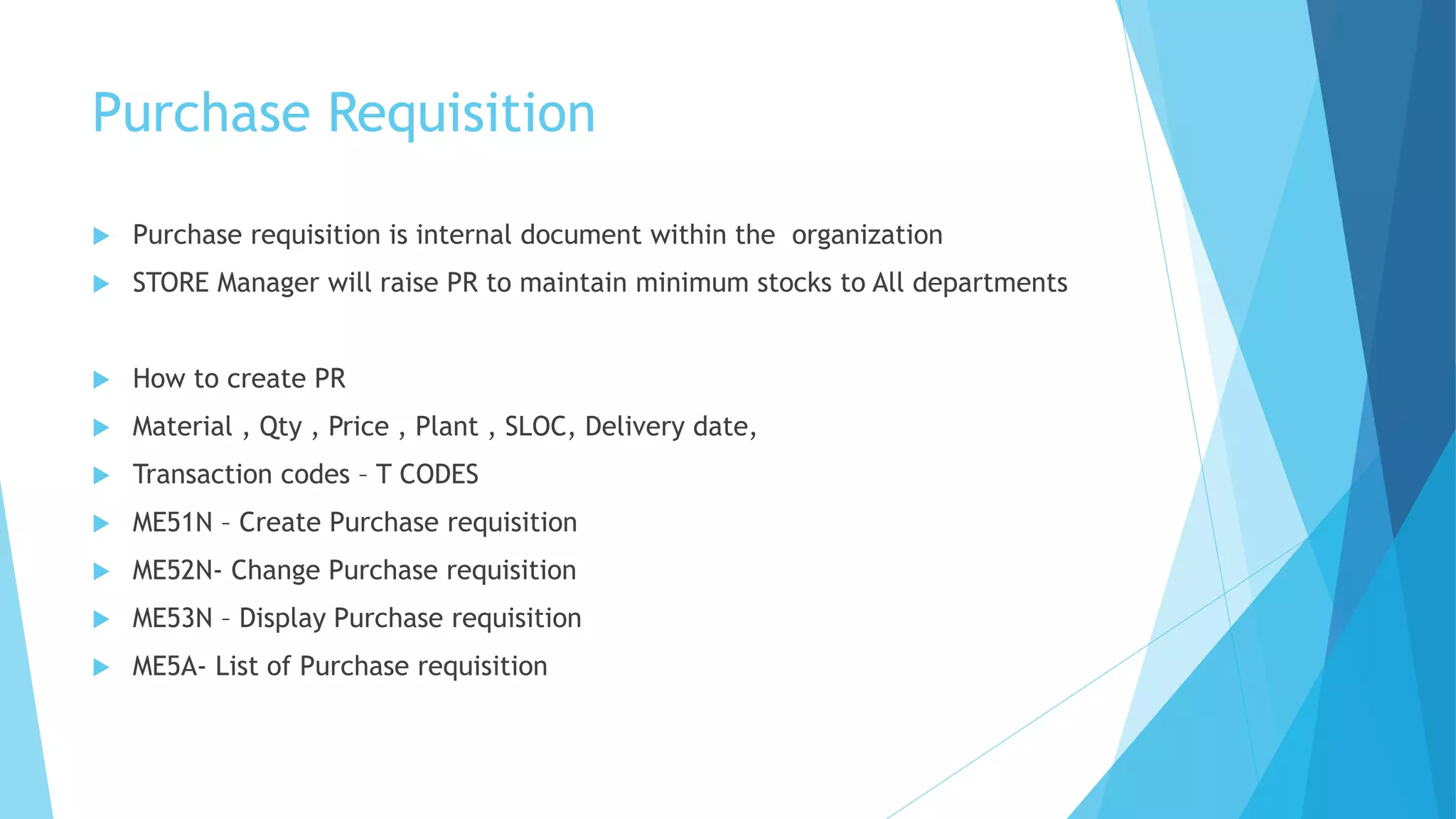 SAP RFQ PR PO Doc Types | PPTX