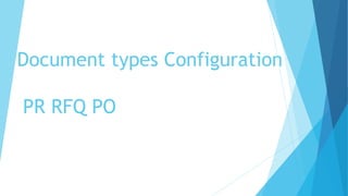 SAP RFQ PR PO Doc Types | PPT