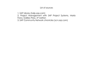 SAP PS - system statuses maintenance | PDF