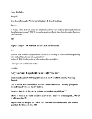 Sap ps module tutorial | DOCX