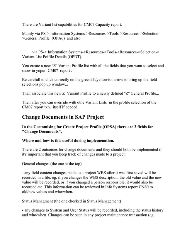 Sap ps module tutorial | DOCX