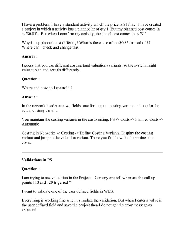 Sap Ps Module Tutorial Docx