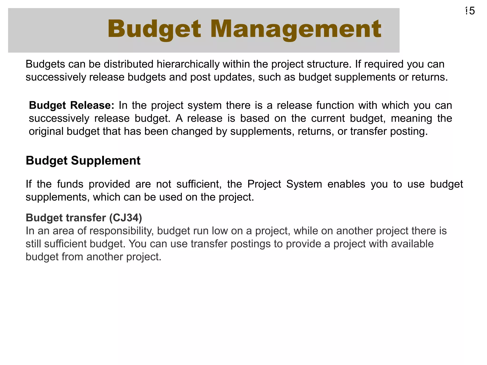 SAP PS overview | PDF