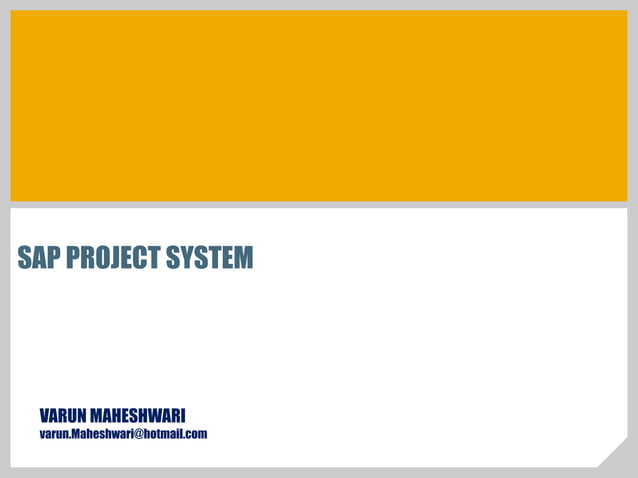 SAP PS overview | PDF | Technology & Computing