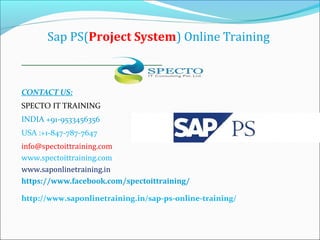 Sap ps(project system) online training | sap ps online training in usa|uk | PPT