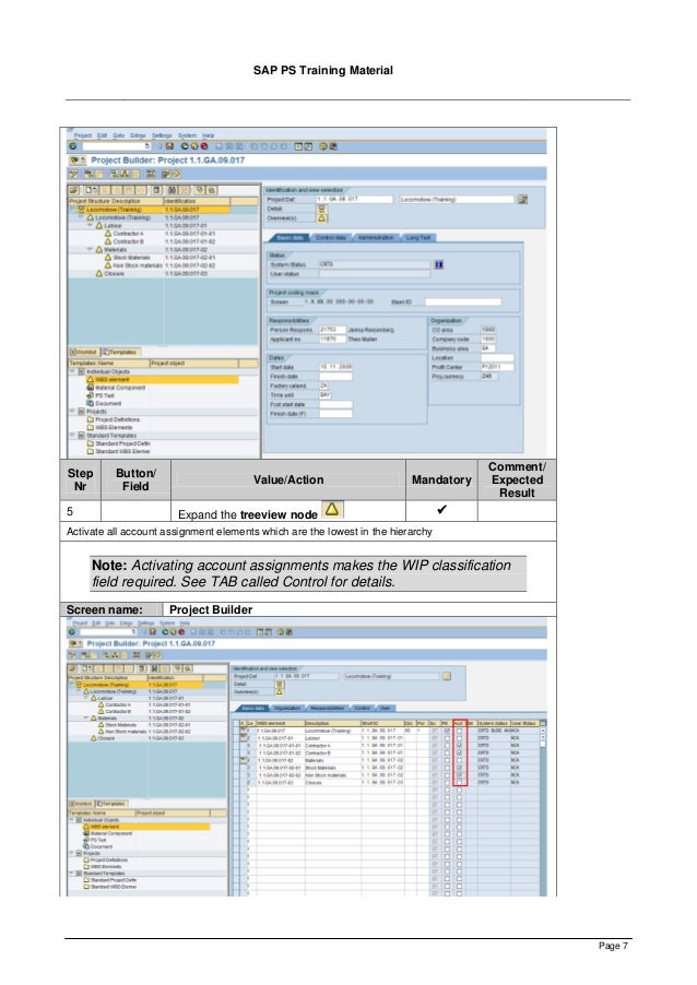 Sap Ps Training Guide