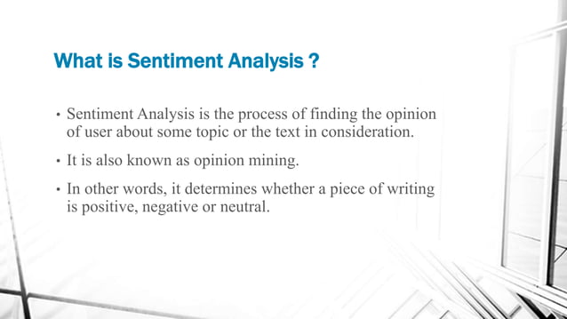 sentiment analysis using support vector machine | PPTX | Technology ...