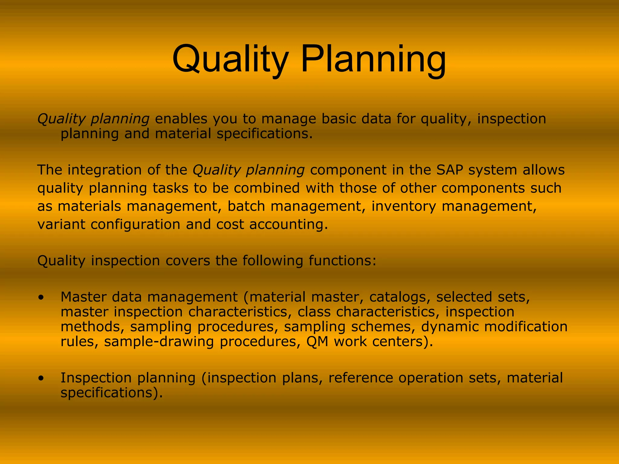 Sap qm ppt | PPTX