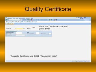 Sap qm ppt | PPTX